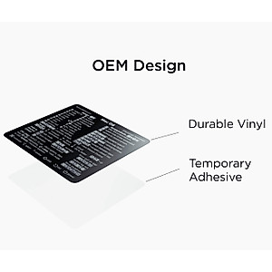 Synerlogic (M+Intel) Mac OS Reference Keyboard Vinyl Shortcut Stickers Compatible with MacBook Pro Air iMac Mini (4-Pack Black/White/Clear/Rainbow)