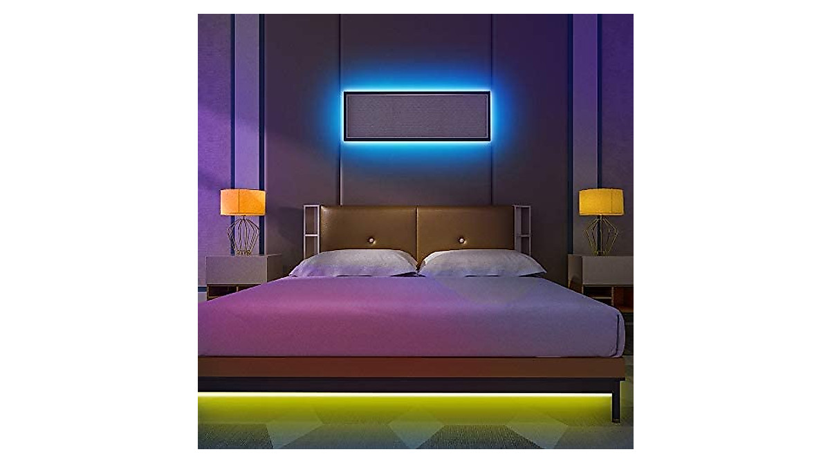 KSIPZE RGB LED Strip Lights - Music Sync & Bluetooth Control