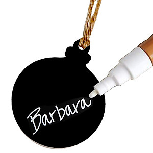 Healifty Mini Two-Sided Chalkboard 10PCS Round Mini Chalkboard with Hemp Rope Blackboard Message Board for Home Decoration Pendant DIY Accessories