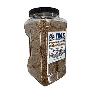 Premium Ground Walnut Shell Media Grit Size 12/20-5 lbs/2.3 kg - Medium Grit Walnut Shells for Tumbling, Blasting or Vibratory Use