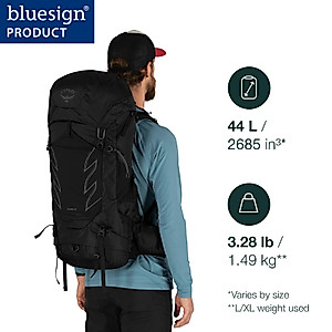 Osprey Talon 44 Men's Hiking Backpack, Stealth Black, Large/X-Large
