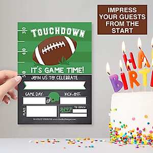 Hadley Designs 25 Football Birthday Invitations for Boys Football Party Invitations for Boys - Football Birthday Party Invitations for Boys, Party Invites Kids