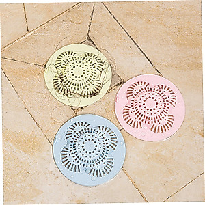 Veemoon 6pcs Floor Drain Cover Hair Filters Food Debris Filter Bathtub Stopper Kitchen Sinkroom Bathtub Plug Filter Sink Filters Sink Strainer Kitchen Sink Plug Earth Tones Blush Pink