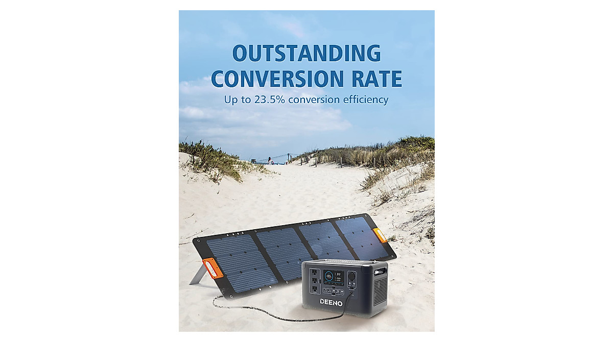 DEENO 200W Portable Solar Panel for Outdoor Activities
