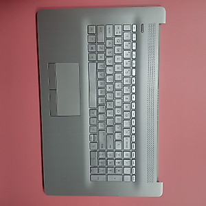 F-HONG ELECTRONIC Replacement for HP 17t-by 17z-ca 17-by 17-ca Laptop Upper Case Palmrest Keyboard Touchpad Assembly Part with ODD L92785-001 Top Cover Sliver 2020 Year, Silver, 17.3 inch