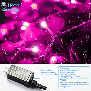 YAOZHOU Green Christmas String Lights 196.8Ft 600LED 8 Modes Green Fairy Decor Lights for Christmas, Holiday, Party, Outdoor,Indoor, Wedding, Garden(Green)