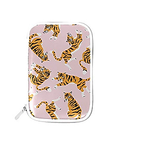 High Capacity Zipper Pen Pencil Case Organizer Cute Tigers On Pattern Multi-Functional Stationery Pencil Pouch Holder Colored Pencil Bags Pencil Box for School Office Student Teen Boy Men Adult Gift