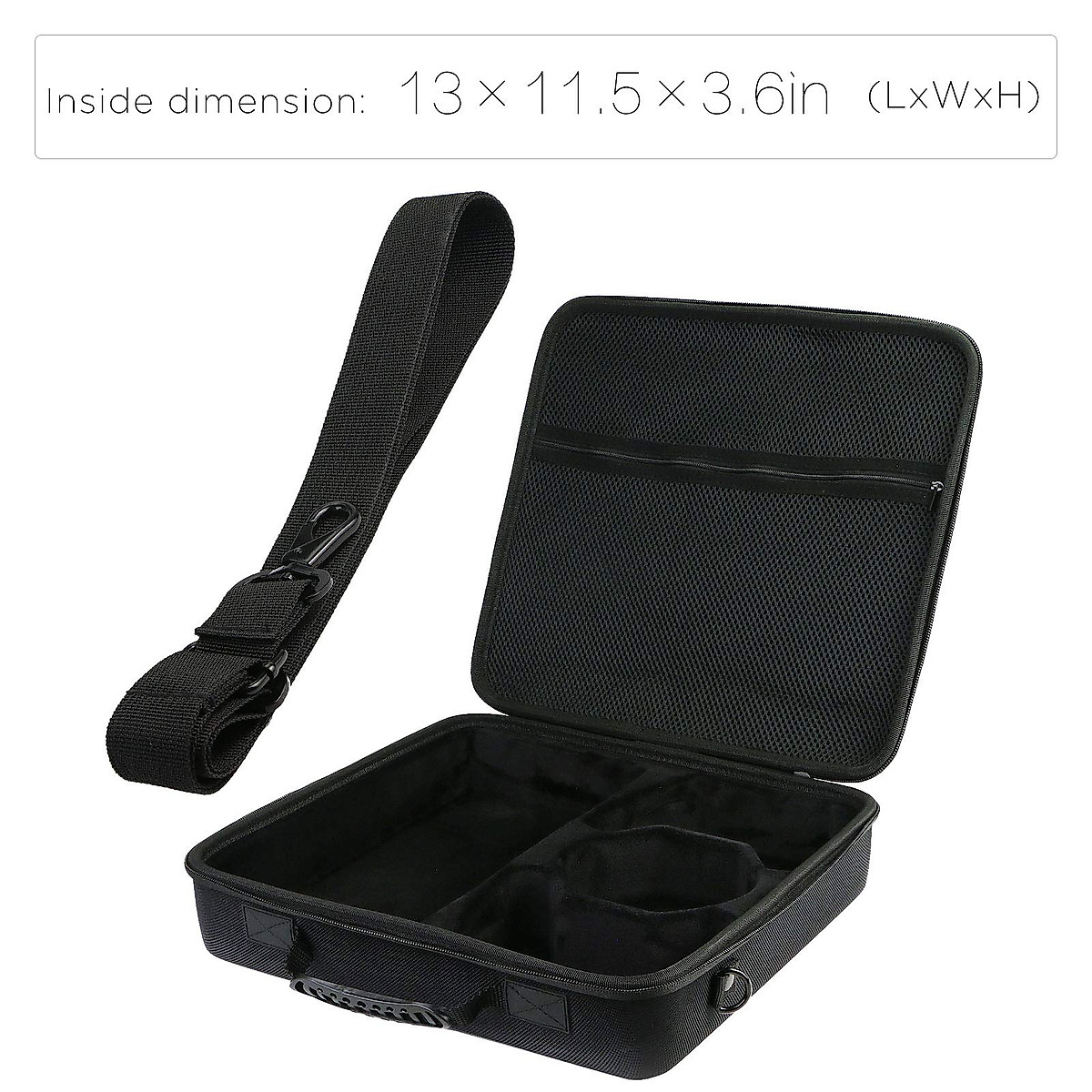 co2CREA Hard Travel Case Replacement for Xbox Series S Game Console Wireless Controller (Black Case)