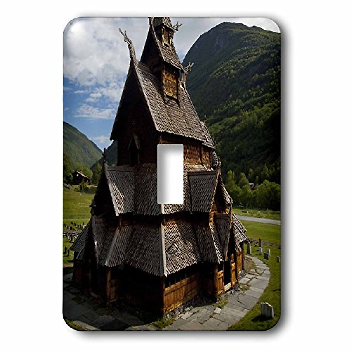3dRose lsp_82374_1 Norway, Laerdal. Borgund Stave-Church Eu21 Cmi0366 Cindy Miller Hopkins Single Toggle Switch