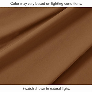 Nate Home by Nate Berkus 200TC 3-Piece Cotton Percale Duvet Cover | Crisp, Cool, Breathable Bedding Set from mDesign - King Size - 1 Duvet Cover/2 Pillow Shams, Bronze (Brown)