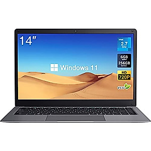 BiTECOOL Windows 11 Laptop, 14 inches HD Clear Display, Intel Celeron J4005 Dual Core, 6GB RAM and 256GB SSD Laptop Computer, 2.4G WiFi, BT4.0, Long Lasting Battery, Mic