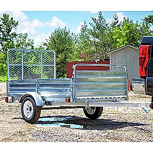 Detail K2 MMT5X7G-DUG 5 ft. x 7 ft. Multi Purpose Utility Trailer Kits with Drive Up Gate (Galvanized)