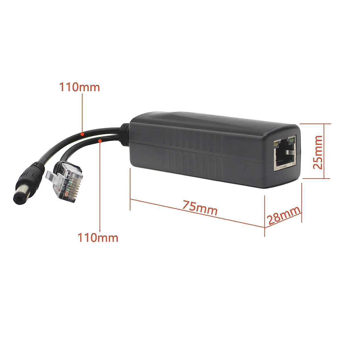 ANVISION 4-Pack 12V DC Output Active PoE Splitter Adapter, IEEE 802.3af, 10/100Mbps, for IP Camera AP Voip Phone and More, AV-PS12