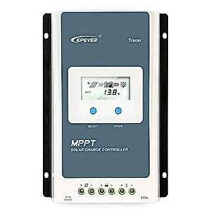 EPEVER MPPT Solar Charge Controller 30 amp 12V 24V Auto, 30A Solar Charge Controller Max 100V Input Negative Grounded Solar Reulator for Lead-Acid and Lithium Batteries Charging and Discharging