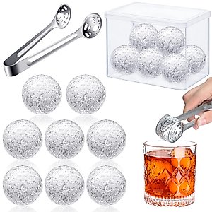 Golf Ball Whiskey Chillers Gifts Set for Father's Day Whiskey Ice Stone with Hockey Clip Whiskey Rocks Iced Cubes Chilling Rocks for Birthday Housewarming Anniversary Husband Dad Friend