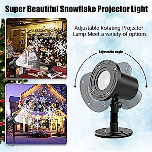 New 2023 Christmas Indoor Outdoor Waterproof LED Snowflake Projector Lights,Snowfall Projection Lamp for Christmas Theme Party, Holiday, Halloween, Home Birthday Party and Garden Xmas Decoration