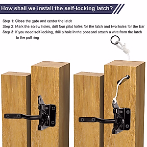 GoldOrcle Anti Sag Gate Kit Heavy Duty No Sag Kit for Wooden Gate Fence with a Gate Latch