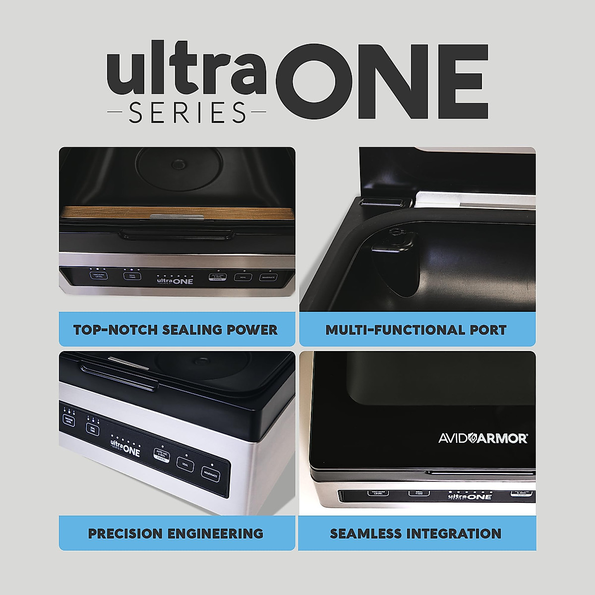 Avid Armor - Chamber Vacuum Sealer Machine USV1 Ultra SeriesONE, Food Sealer for Wet Foods, Meat Sealers, Packing Machine, Compact Vacuum Chamber Sealer with 10-Inch Vacuum Sealer Bar