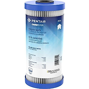 Pentair OMNIFilter RS6 Sediment Water Filter, 10-Inch, Whole House Heavy Duty Pleated Replacement Cartridge, 10" x 4.5"