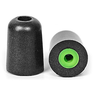 ISOtunes Trilogy™ Foam Replacement Eartips for ISOtunes PRO, Xtra, Wired (5 Pair Pack) (Small, Green)