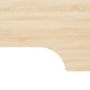 vidaXL Computer Desk Industrial Home Office Workstation PC Study Writing Working Table Corner Desk Furniture White and Oak 47.2"x28.3"x27.6"