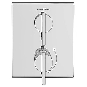 American Standard TU184740.002 Time Square 2-Handle Integrated Shower Diverter Trim Only, Chrome