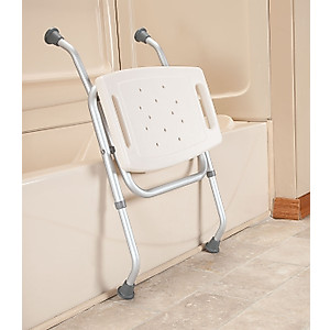 EasyComforts Extra-Large Folding Bath Bench, White