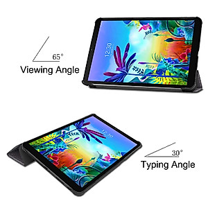 Gylint for LG G Pad 5 10.1 Case, Smart Case Trifold Stand Slim Lightweight Case Cover for LG G Pad 5 10.1 Inches Tablet 2019 Release, Model:LM-T600L, T600L Moon Cat