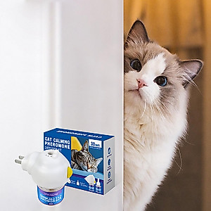 Cat Calming Diffuser - Cat Pheromone Diffuser, Natural Feline Calm Pheromones | Long Lasting Reduces Stress and anxietyy Cat Plug in Calm Diffuser, Anti anxietyy Cat Sedative Diffuser for Serenity