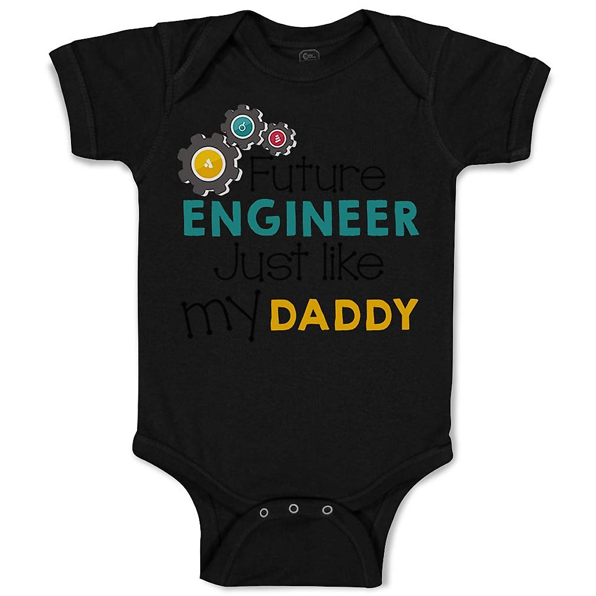 Baby Bodysuit Future Engineer like My Daddy Dad Father's Day Boy & Girl Baby Clothes Funny Cotton Black Design Only Newborn