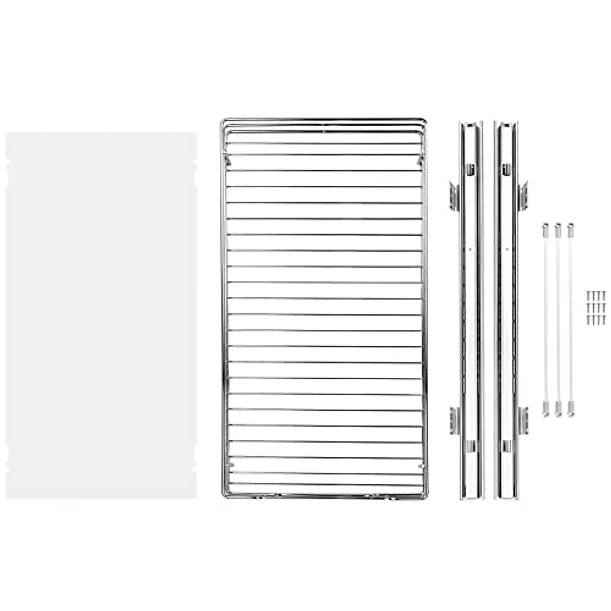 VEVOR 12"W x 17"D Pull Out Cabinet Organizer, Heavy Duty Slide Out Pantry Shelves, Chrome-Plated Steel Roll Out Drawers, Sliding Drawer Storage for Home, Inside Kitchen Cabinet, Bathroom, Under Sink