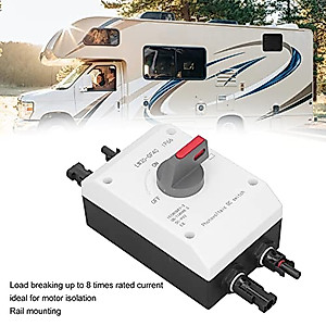 Solar Combiner Box, 1500V DC 32A 4P IP66 Waterproof Insulated Switch Professional Power Solar PV DC Quick Disconnect Switch for Solar Power System RV Boats (Proctive)