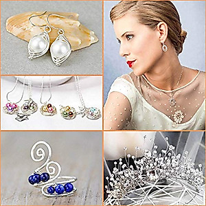 22 Gauge Jewelry Wire, Anezus Craft Wire Tarnish Resistant Copper Beading Wire for Jewelry Making Supplies and Crafting (Silver)