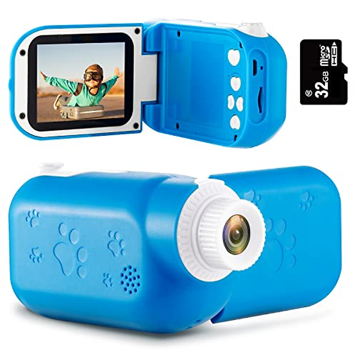 Camera for Kids 3-10 Years,Kids Digital Camera Christmas Birthday Gifts for Boys and Girls,2.4 Inch 1080p Dual Lens Children Video Camera Toys (32G)