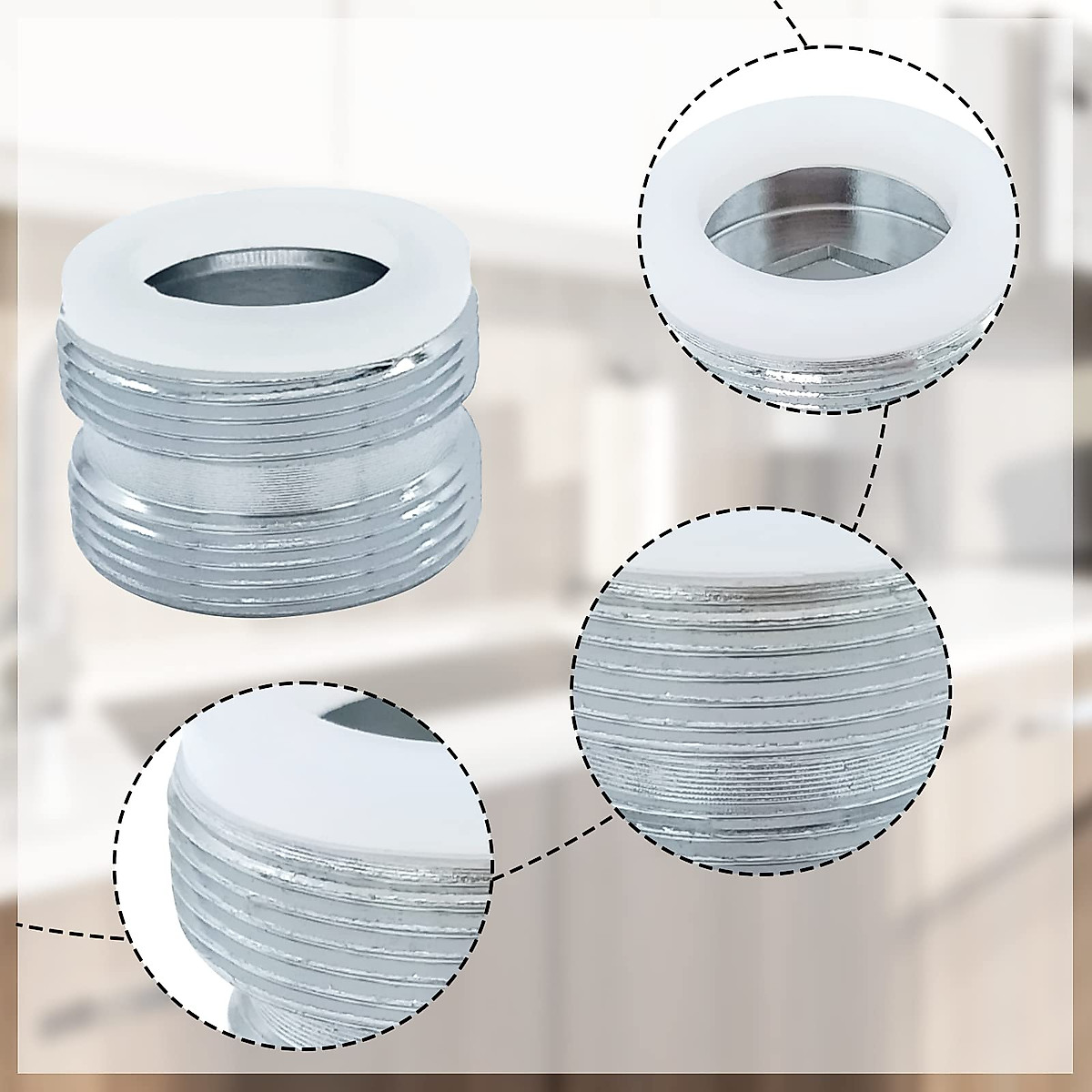 12 Pieces Faucet Adapter Kit Kitchen Aerator Adapter Male To Female,Male To Male Faucet Adapter Water Hose Adapter(Faucet Adapter Various Sizes)