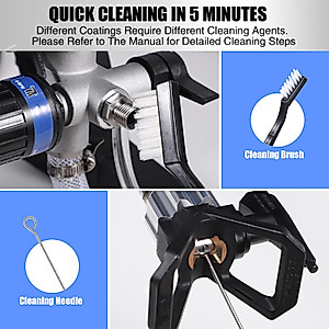 Gyfent X6 Airless Paint Sprayer, 0.31GPM Paint Sprayer for Home Interior 3000psi High Efficiency Airless Sprayer with Low Overspray 650W Electric Paint Sprayer for House Painting DIY Furniture