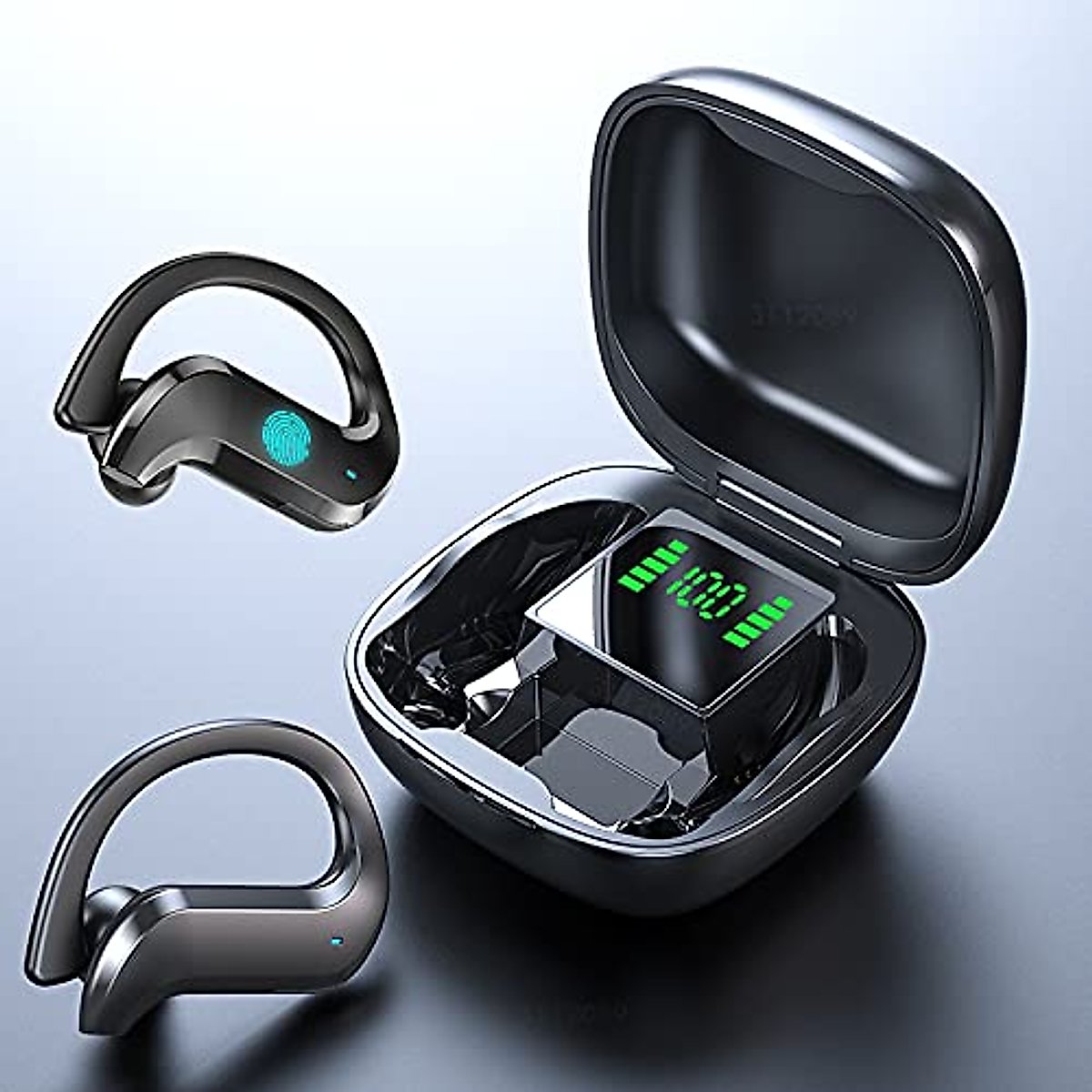 Changes That Heal Bluetooth Earphone Led Display Wireless Headphone TWS With Microphone Stereo Earbuds Waterproof Noise Cancelling Headsets,white