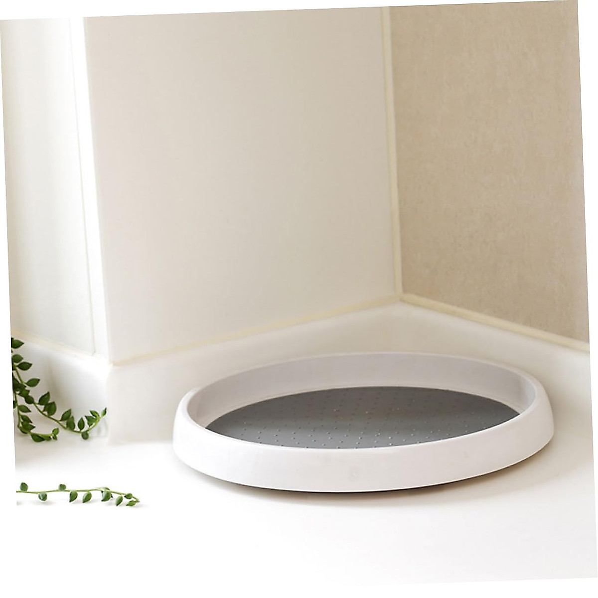 BESTOYARD 3pcs Rotating Tray Rotating Sundries Organizer Kitchen Turntable Organizer Rotating Cosmetic Tray Rack Round Tray Multi-Function Spice Tray Plastic Storage White Spinner to Rotate