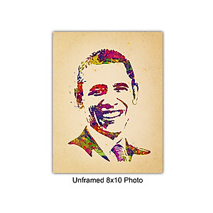 Barack and Michelle Obama Poster Picture Set - Gift for Black African Americans, Democrats, Liberals - Wall Art, Room Decor, Home Decoration for Office, Living Room, Bedroom - 8x10 Unframed