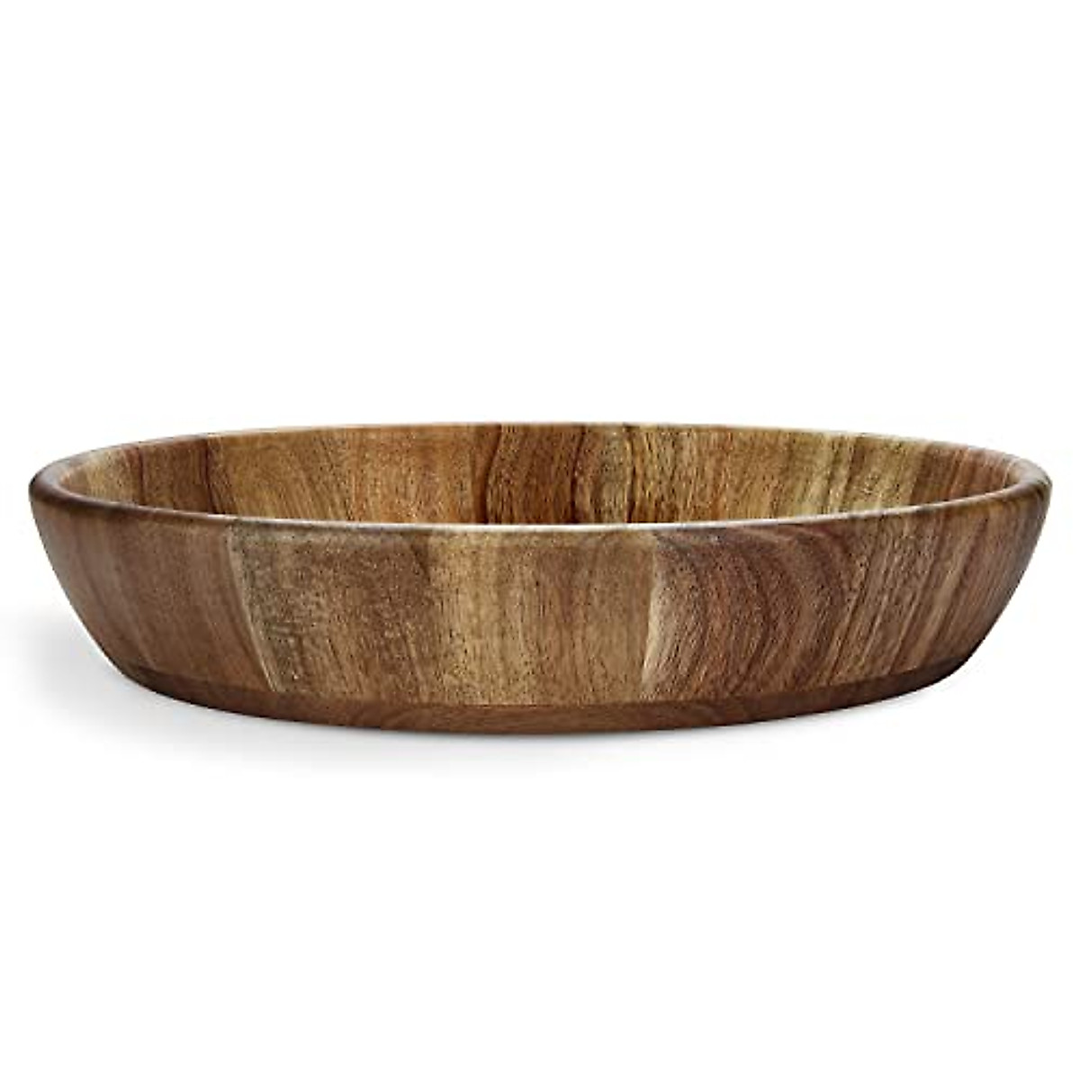 Miusco 12 Inch Chip and Dip Serving Set, Premium Acacia Wood Plate with Sauce Bowl, Appetizer & Snack Serving Platter, Great for Buffalo Wings & Cocktail Shrimp, Upgraded (was 10 inch)