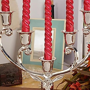 Candelabra Metal Candle Stand Deer Sculpture Candle Holders 5 Arms Candelabra Decorative Candlestick Holder