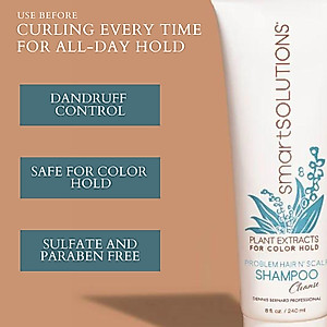 smartSOLUTIONS Problem Hair N' Scalp Shampoo, 8oz | Paraben-Free | Protects Color | Dandruff Fighter