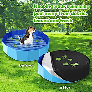 Rypet Dog Foldable Round Pool Pet Collapsible Swimming, Kiddie pool cover Portable Pool Accessories for Dog Bathing Tub