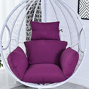 Evaner Swing Chair Cushion - Thick Nest Single Basket Hanging Egg Hammock Chair Cushions Removable Washable-Purple