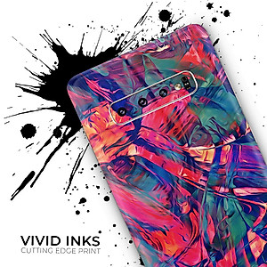 DesignSkinz Blurred Abstract Flow V44 Protective Vinyl Decal Wrap Skin Cover Compatible with The Samsung Galaxy S20 (Screen Trim & Back Glass Skin)