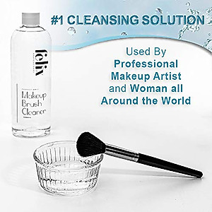 Felix Professional Makeup Brush Cleaner - Deep clean Rinse Free Quick Dry - Ideal for Cleaning and Odorizing Natural and Synthetic Make-up Brushes (16 fl oz)