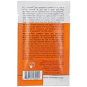 Tan Towel Half Body Plus Self-Tan Towelettes 50 Pack