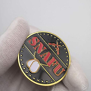 Decision Making Flipping Coin FUBAR Snafu Challenge Coin (Gold)