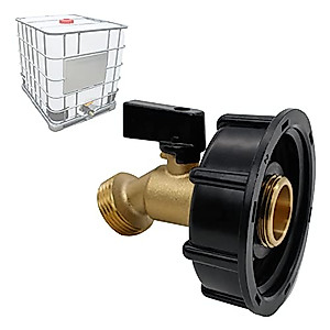 275-330 Gallon Tote Water Tank Adapter 2" Coarse Thread (Not Fine Thread! Coarse Thread Common On European IBC) Brass Hose Faucet Valve Garden Hose Connector Replacement IBC Tote Valve Fitting Parts