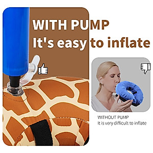 Protective Inflatable Dog Recovery Cone Collar for Small Medium Large Dog, Donut Leopard Cone Alternative After Surgery for Dogs Cats (Leopard-S)